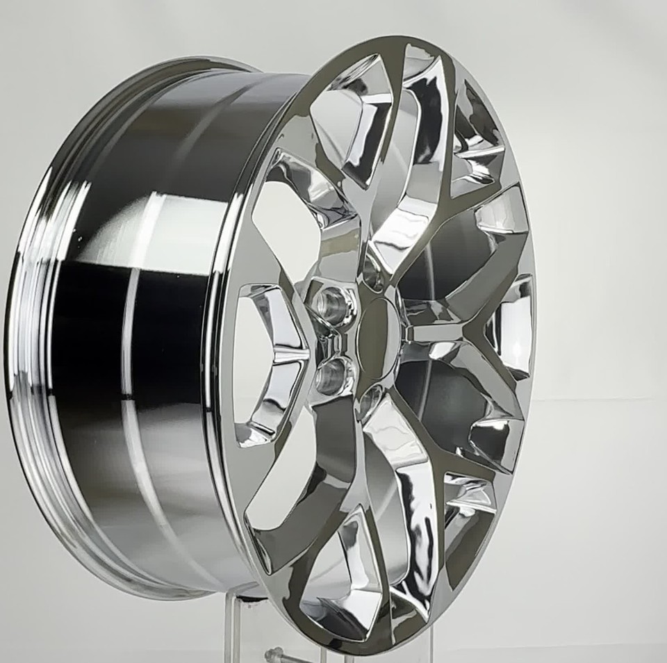 Chrome 22" Snowflake Wheels Rims For Chevy Silverado Suburban Tahoe Z71 ...