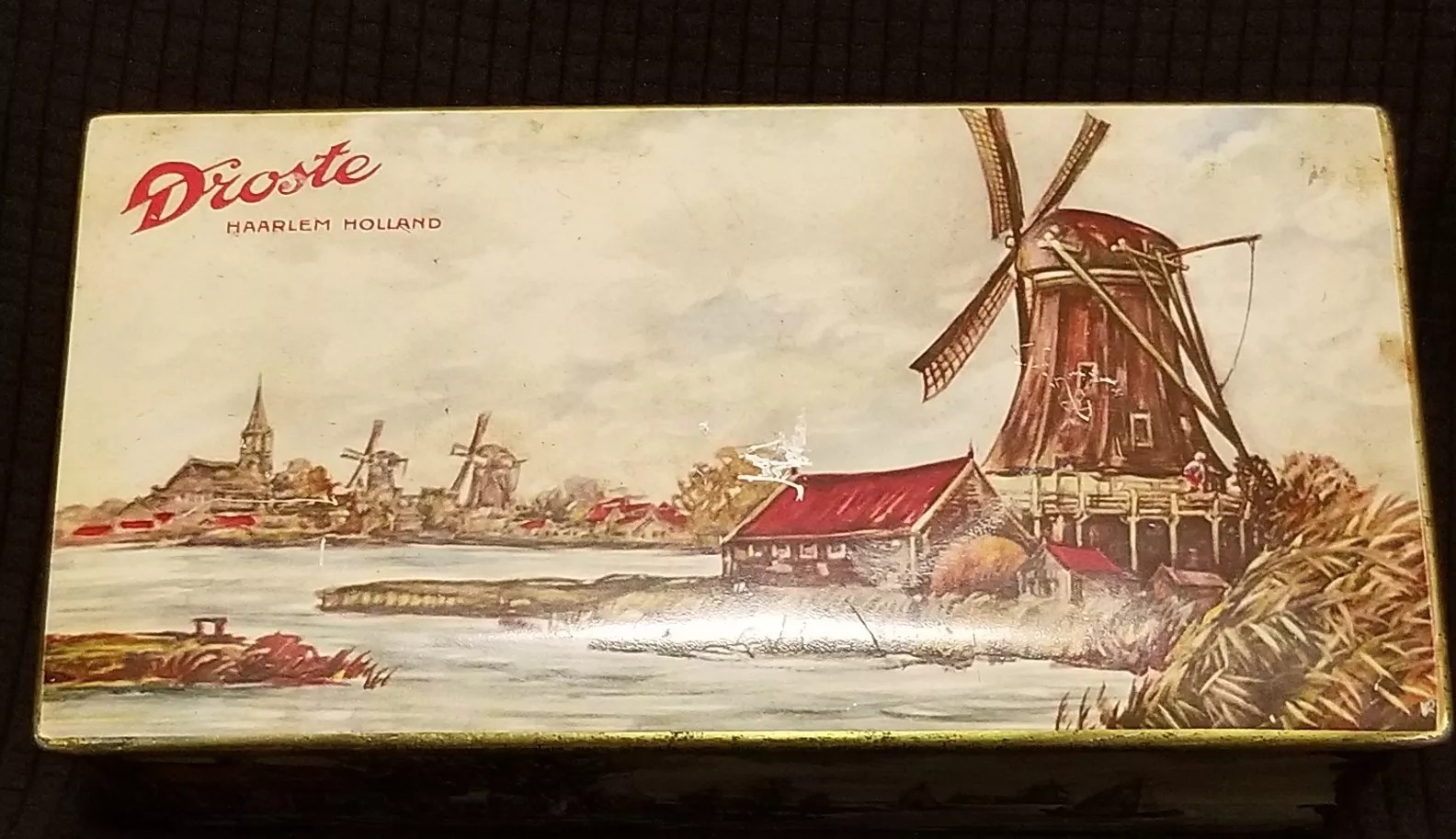 Vintage Droste Haarlem Holland Assorted Chocolates Tin Candy Windmill ...