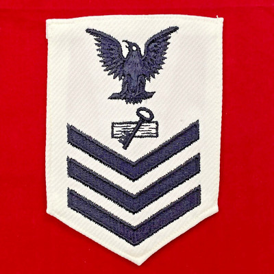 U.S. Navy Petty Officer 1st Class PO1 Disbursing Clerk White Rank ...