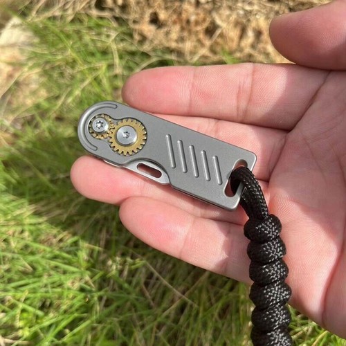 EDC Gear ToolMini Titanium Alloy D2 Blade Keychain Folding Knife Pocket ...