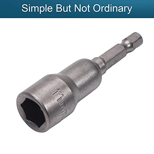 1/4" Quick-Change Hex Shank 11mm Nut Setter Driver Drill Bit, Metric No ...