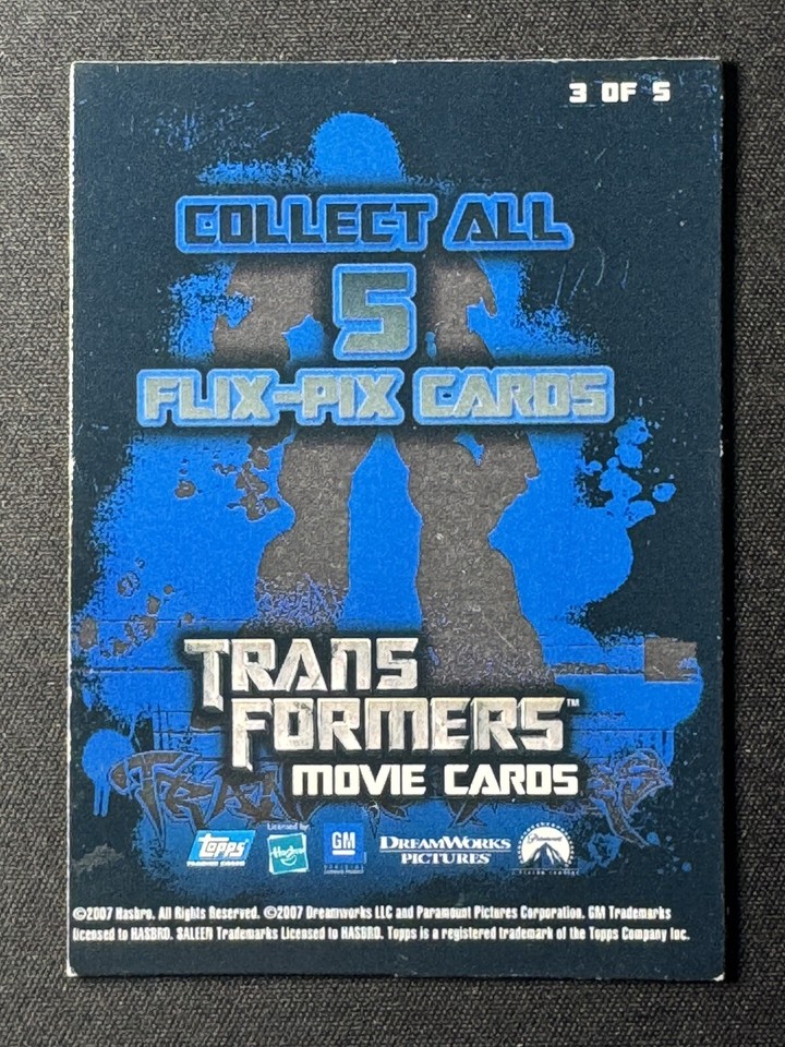 BUMBLEBEE 2007 Topps Transformers Movie Cards Flix Pix Lenticular ...