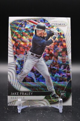 Jake Fraley, Seattle Mariners, 2020 Panini Prizm, White Wave, Rookie ...
