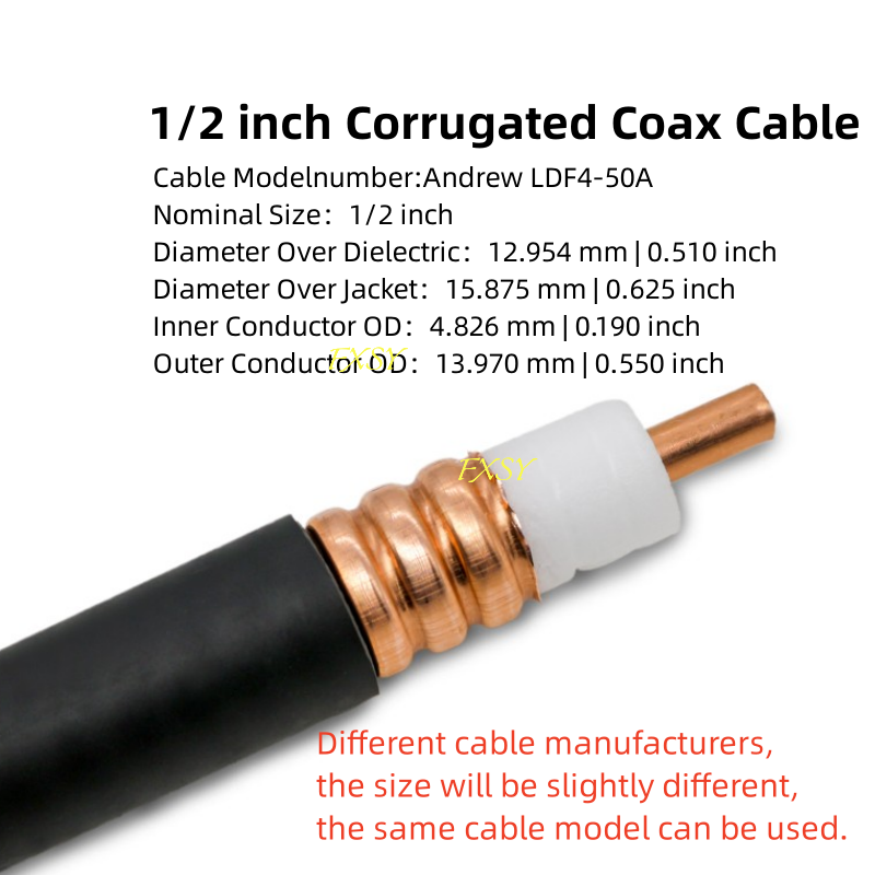 PL259 UHF Male Connector For 1/2 inch Corrugated Coaxial Cable ANDREW ...
