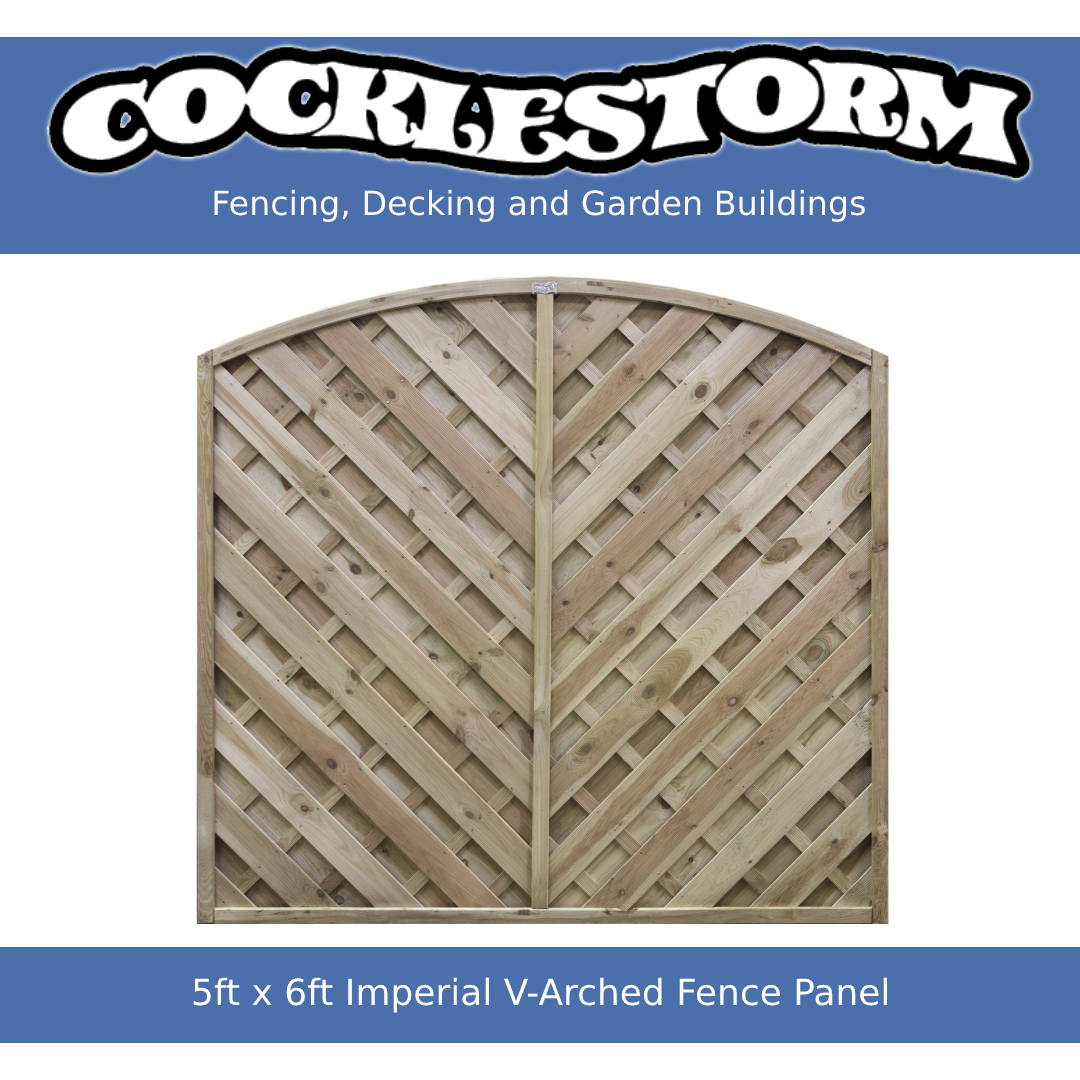 5ft High x 6ft Wide Timber European V-Arched Garden Fence Panel | eBay