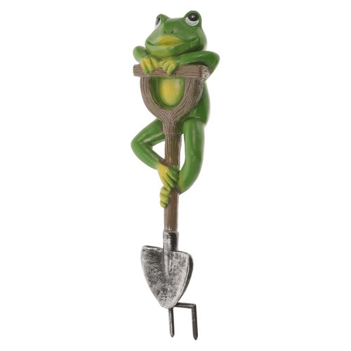 Garden Resin Frog Decorative Figurine Outdoor Landscape Frog Stake ...