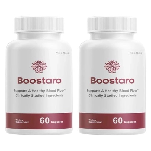 (2 Pack) Boostaro, Boostaroo Male Virility Blood Flow Supplement (60 ...