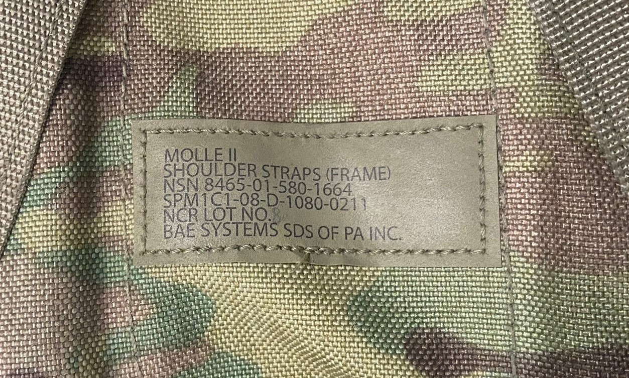 MOLLE II Large Rucksack Shoulder Straps(FRAME) OCP/Multicam | eBay
