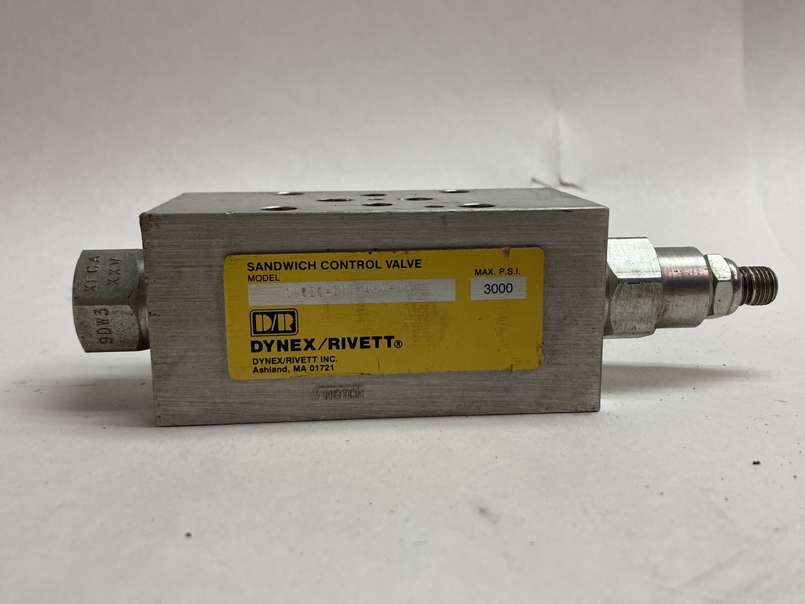 Dynex/Rivett,S8820-D03-P-V-20,Hydraulic Inlet Pressure Reducing Valve ...