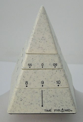 Vintage 1988 Boxed Unused White Time Pyramid 4-D Design Rotating ...