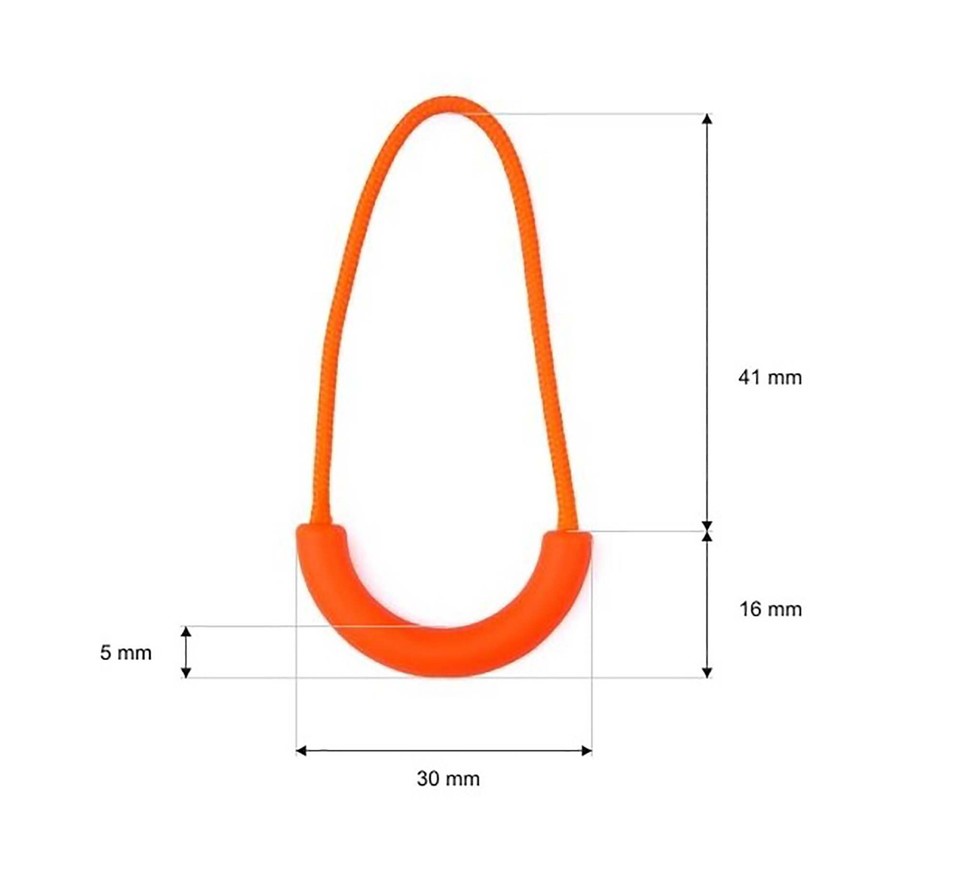 Hi-Viz Orange Curved Zipper Puller (pack of 5) | eBay