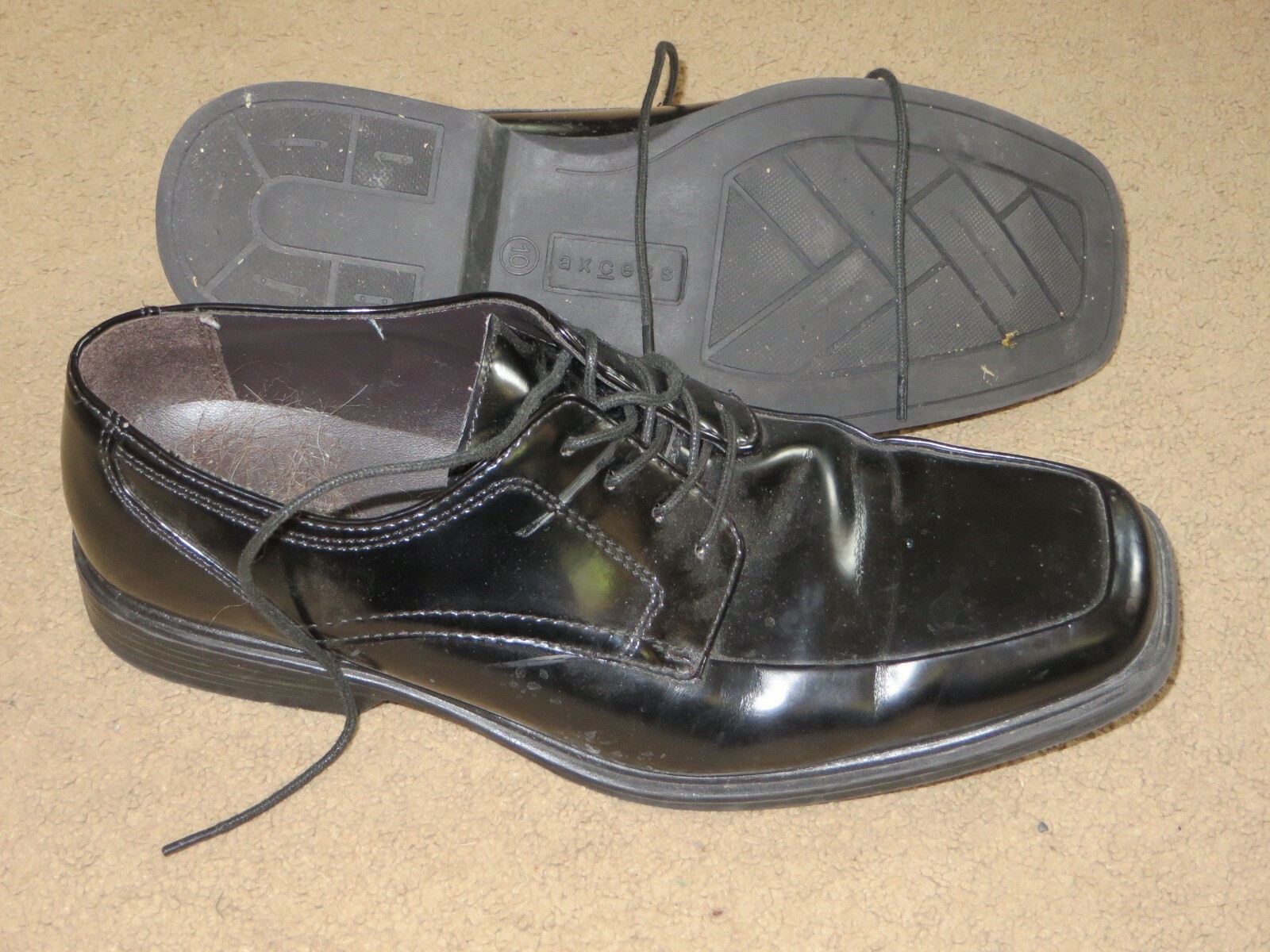 VGC Axcess black shiny dress shoes - mens 10 M Med | eBay