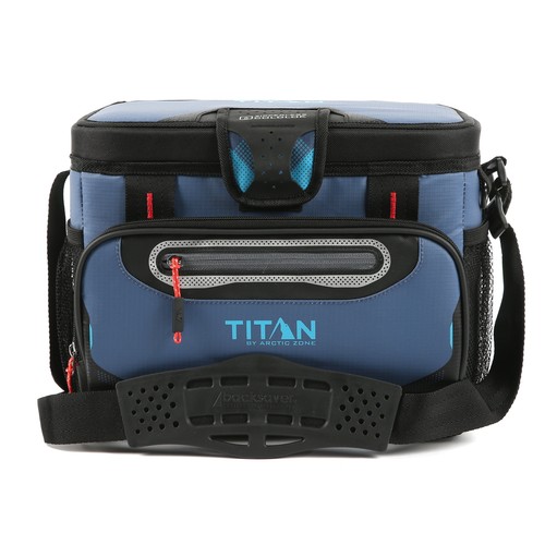 12 Can Zipperless Soft Side Cooler Camping Portable W/ Deep Freeze ...