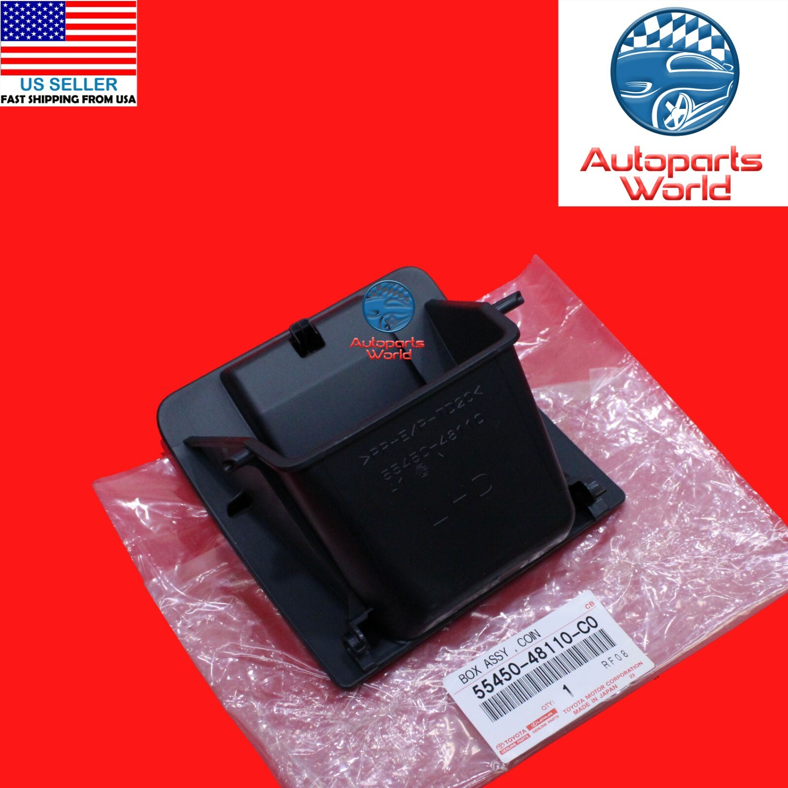 GENUINE TOYOTA 08-13 HIGHLANDER INSTRMENT PANEL COIN HOLDER BOX 55450 ...