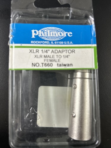 PHILMORE T660 3PIN XLR MALE to 1/4" MONO PHONO JACK MICROPHONE ADAPTER ...