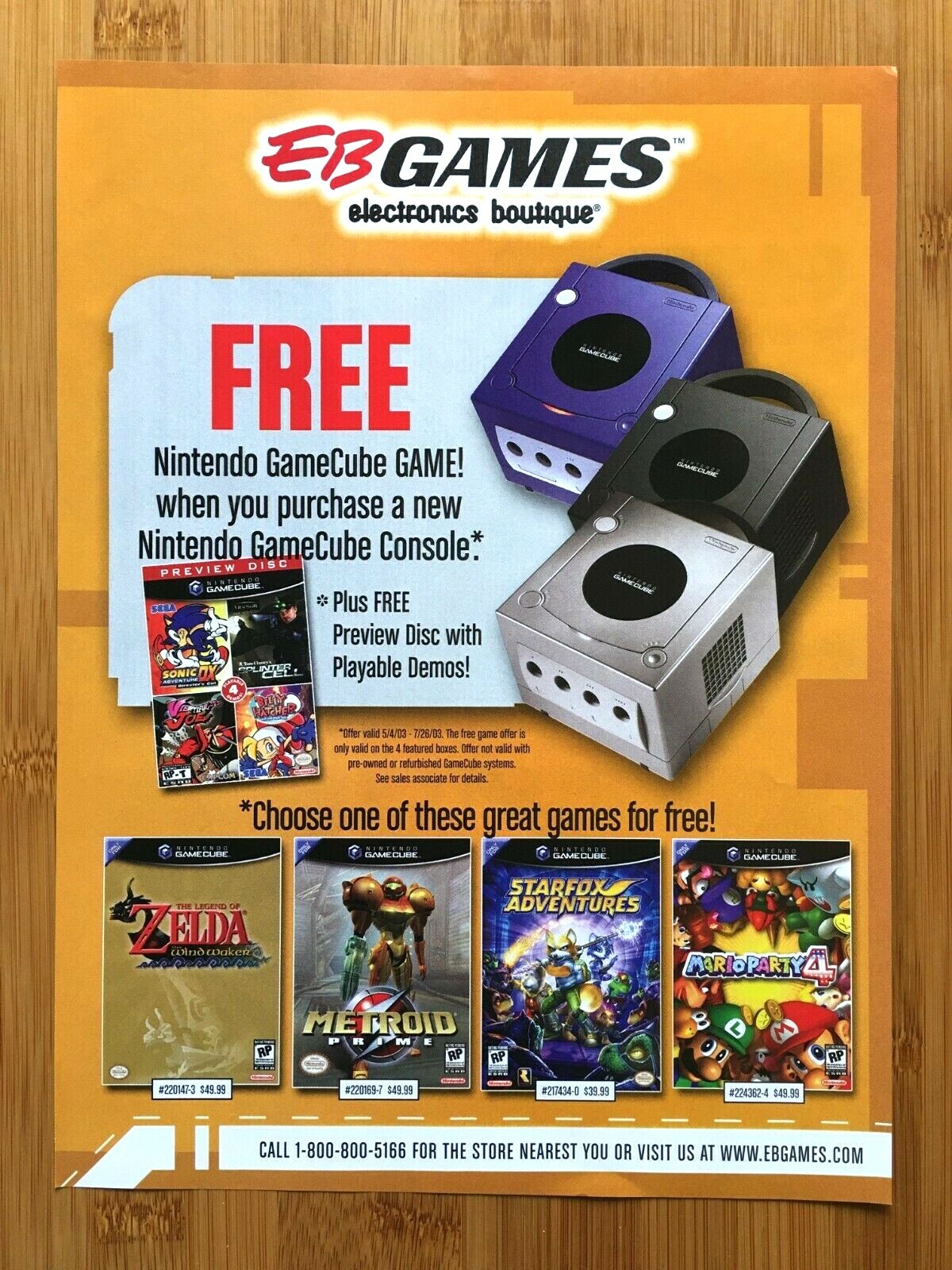 2003 Nintendo Gamecube Console & Games Print Ad/Poster Zelda Metroid ...