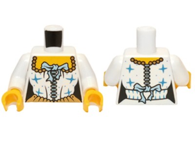 NEW Lego Minifig Torso Girl Female Corset Blue Ribbon | eBay