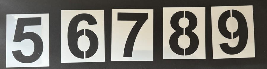 4” Stencil Numbers Kit - 10 Pieces - Numbers 0 to 9 - Free Shipping | eBay