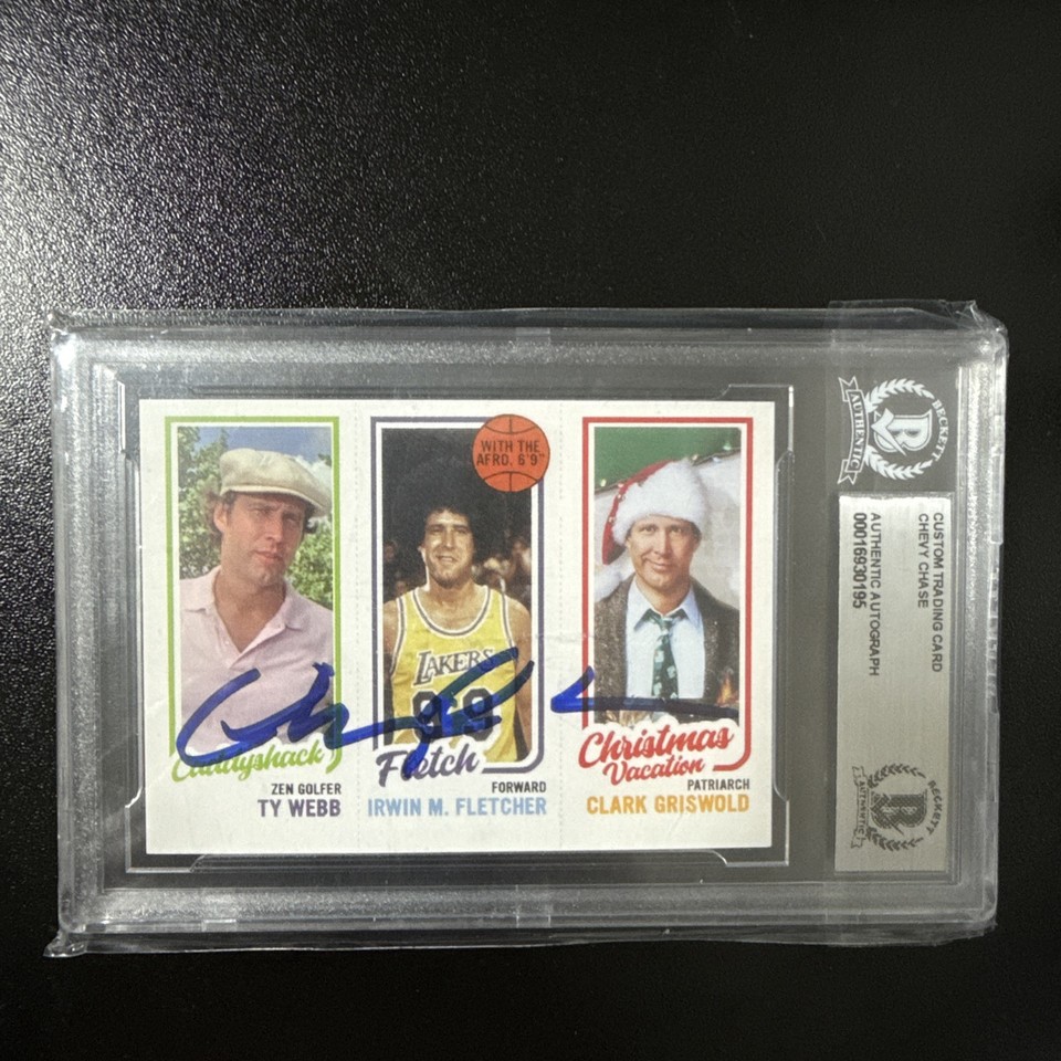 Autographed Chevy Chase Custom Card w/ Webb Fletch Clark Beckett Signed ...