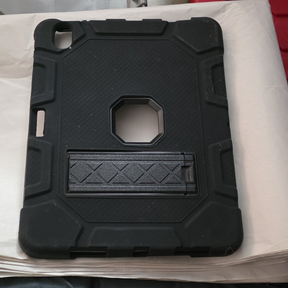 Black Rugged Silicone/Gel/Rubber Tablet Case Shockproof with Integrated ...
