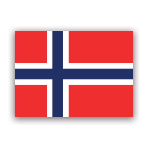 Norwegian Flag Sticker Decal - Weatherproof - norway nor no | eBay