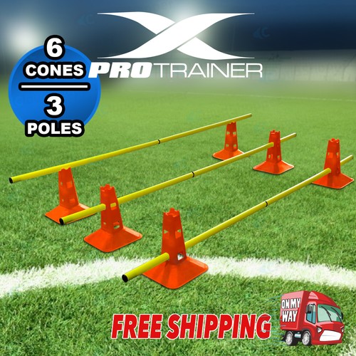Fluro Orange Hurdle Cone Set Agility Poles Agility Ladder Speed ...