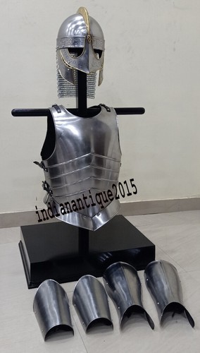 Medieval Jacket Valas Guard Chainmail Helmet Arm Leg Guard Halloween ...