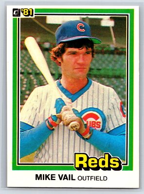 1981 Donruss #554 Mike Vail NM Cincinnati Reds | eBay
