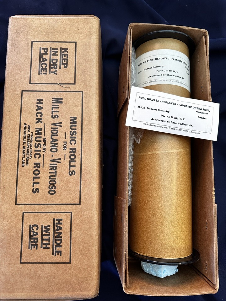 Mills Violano Virtuoso Recut Paper Music Roll #2452 - Madame Butterfly ...