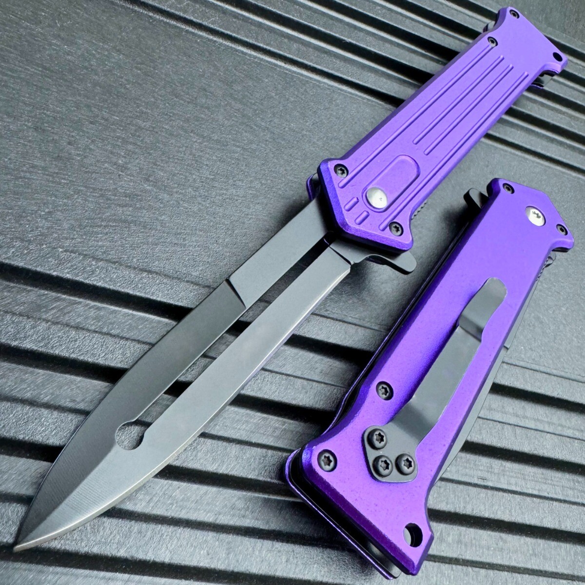 JOKER 7.5" TAC FORCE PURPLE SPRING ASSISTED TACTICAL FOLDING POCKET ...