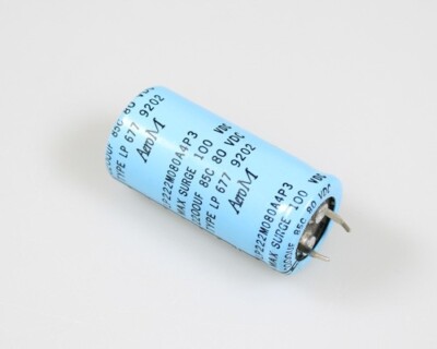 LOT OF 9 LP222M080A4P3 AERO M CAPACITOR 2,200UF 80V ALUMINUM ...