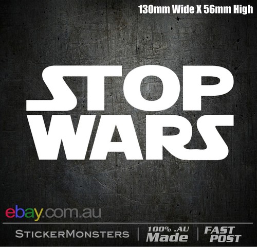 ANTI WAR STOP WARS Sticker Decal 130mmW Car Van Laptop JDM Peace | eBay ...