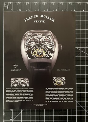 Original Advertisement Franck Muller Geneve Beautiful Wrist Watch Print ...