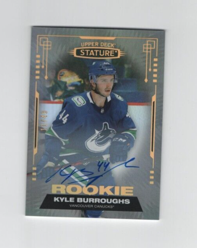 2021 2021-22 UPPER DECK STATURE KYLE BURROUGHS PHOTO VARIANT ROOKIE ...