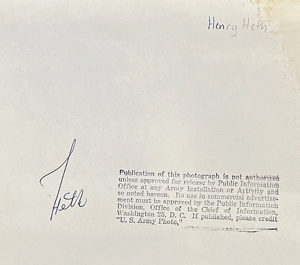 CIVIL WAR CONFEDERATE MAJ. GEN. HENRY HETH OFFICIAL WW2 US ARMY PHOTO ...