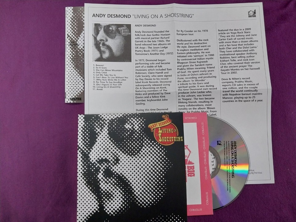 ANDY DESMOND / LIVING ON A SHOESTRING MINI LP CD NEW Gothic Horizon | eBay