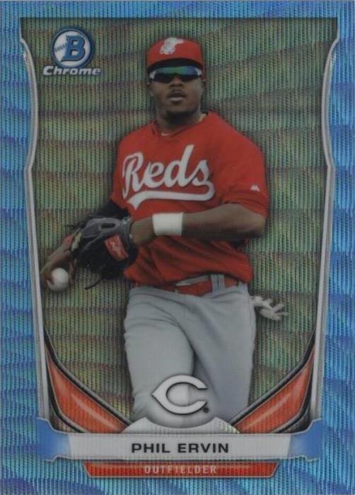 2014 Bowman Draft - Top Prospects Chrome Phil Ervin #CTP-24 Blue Wave ...