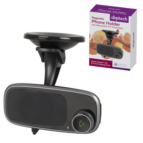 Digitech Magnetic Universal Phone Holder Bracket/Mount with FM Transmitter | eBay