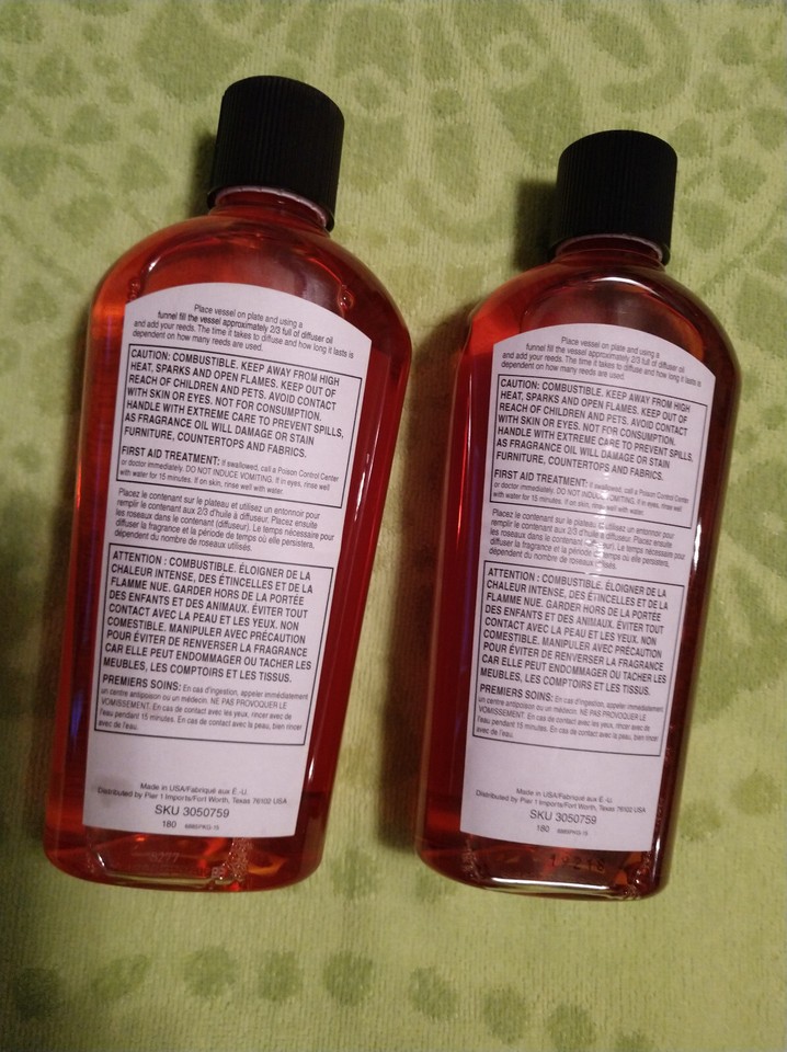 Pier 1 Ginger Peach Reed Diffuser Oil two 16oz bottles | eBay