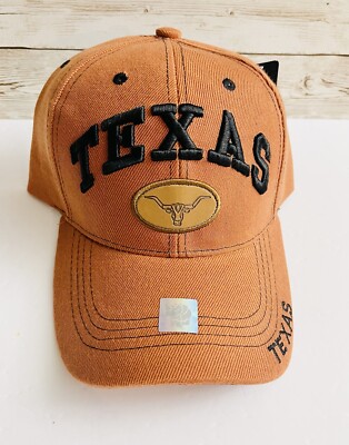 Texas Longhorn Orange Adjustable Baseball Cap Hat | eBay