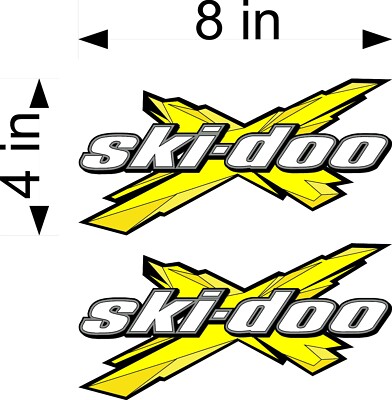 SKI-DOO X decal pair / Yellow / Vinyl stickers / Snowmobile graphic | eBay