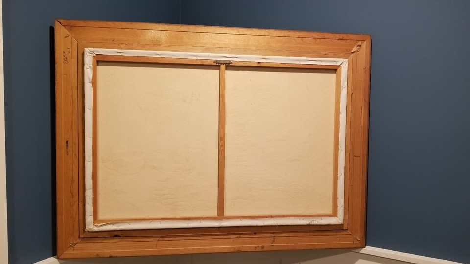 C Inness Signed Orig. Oil Painting Woodland Landscape, River, Woman ...