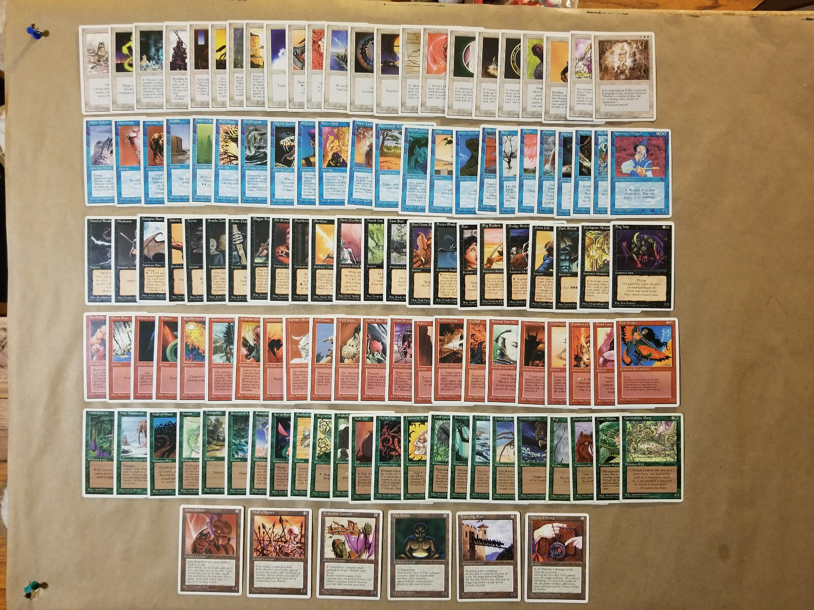 MTG 4th Edition Collection Lot of 120 Cards (X1 Each Common - No Bolt ...