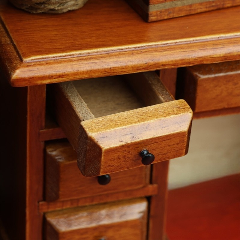 Miniature Office Desk Model Figure for Craft Project Doll House Scene ...