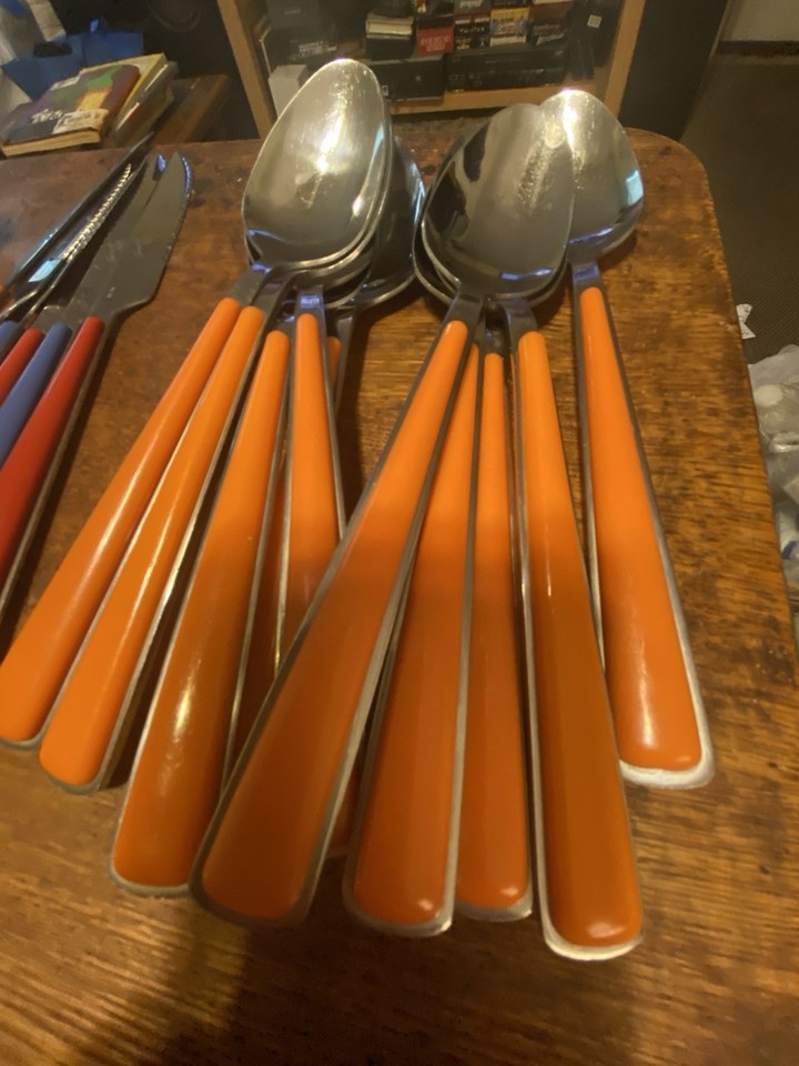 44 Pcs - Fiesta Merengue Flatware Stainless Steel Flatware Utensil Set ...