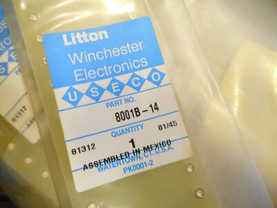 PAIR [2] LITTON WINCHESTER ELECTRONICS TERMINAL BOARD 66 PINS 8001B-14 ...