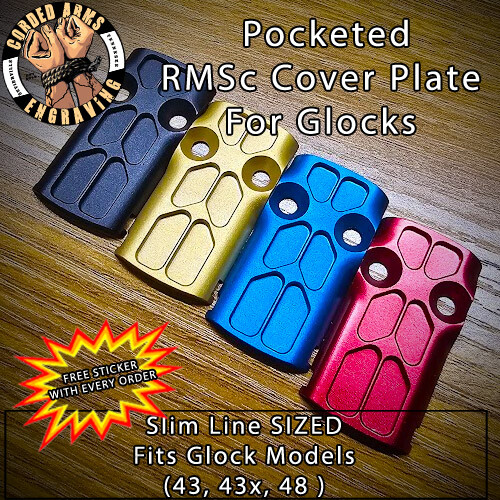 Pocketed Anodized RMSc Cover Plate for Glock 43, 43x, 48 (NOT MOS) | eBay