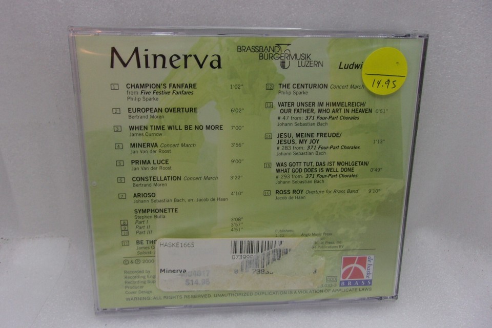 [NEW CD]- Minerva Brassband Burgermusik Luzern Ludwig Wicki | eBay