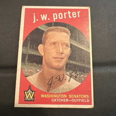 1959 Topps Baseball Card #246 J.W. Porter - Low To Mid Grade - G/VG! | eBay