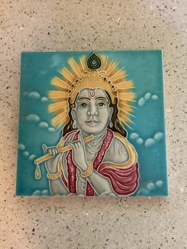 Vintage Collectable Hindu KRISHNA TILE, CERAMIC, GOOD CONDITION | eBay
